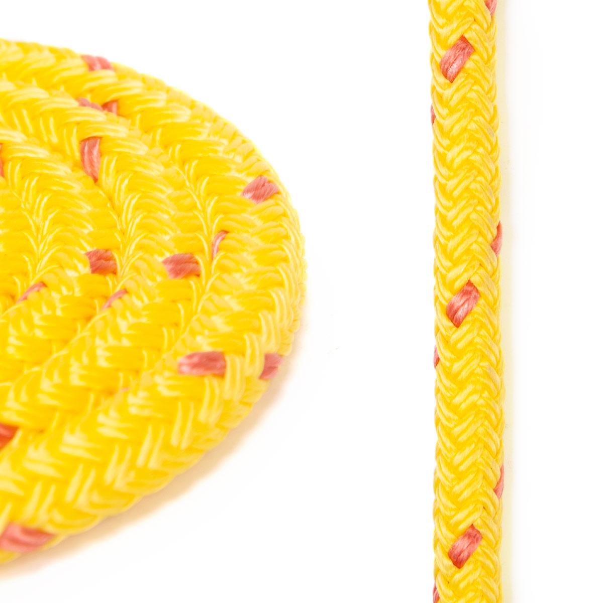 1/2" Double Braid MFP Floatline - Yellow — Knot & Rope Supply