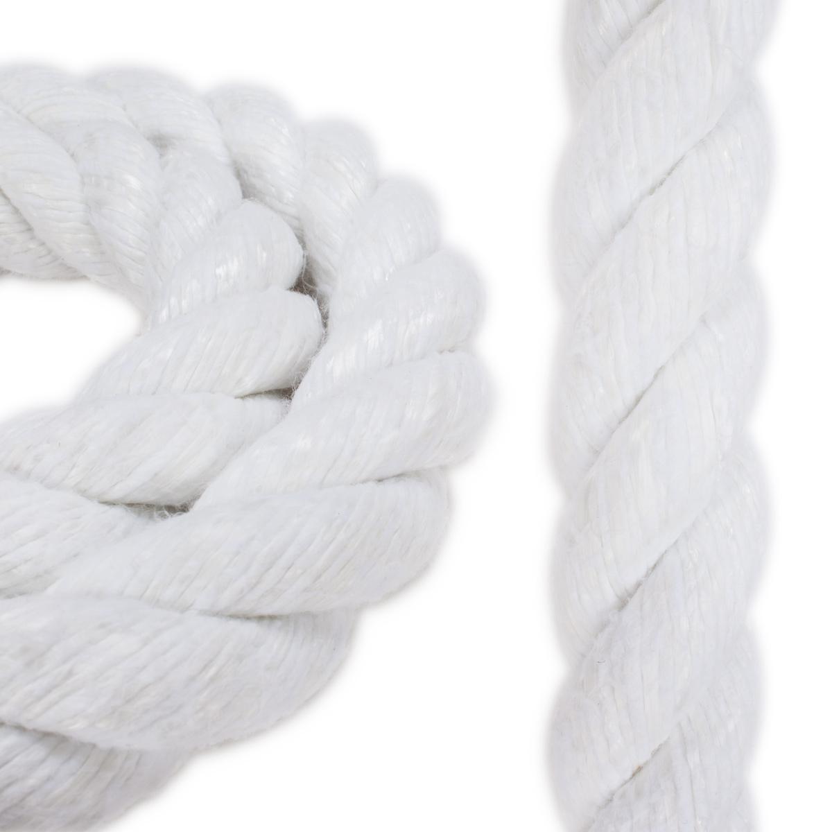1 1/2" Polyester Combo Rope - White with Spun Cover — Knot & Rope Supply