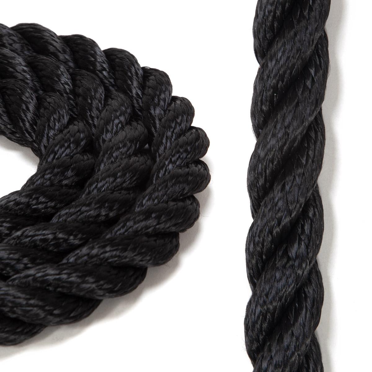 1" Polyester Combo Rope - Black — Knot & Rope Supply