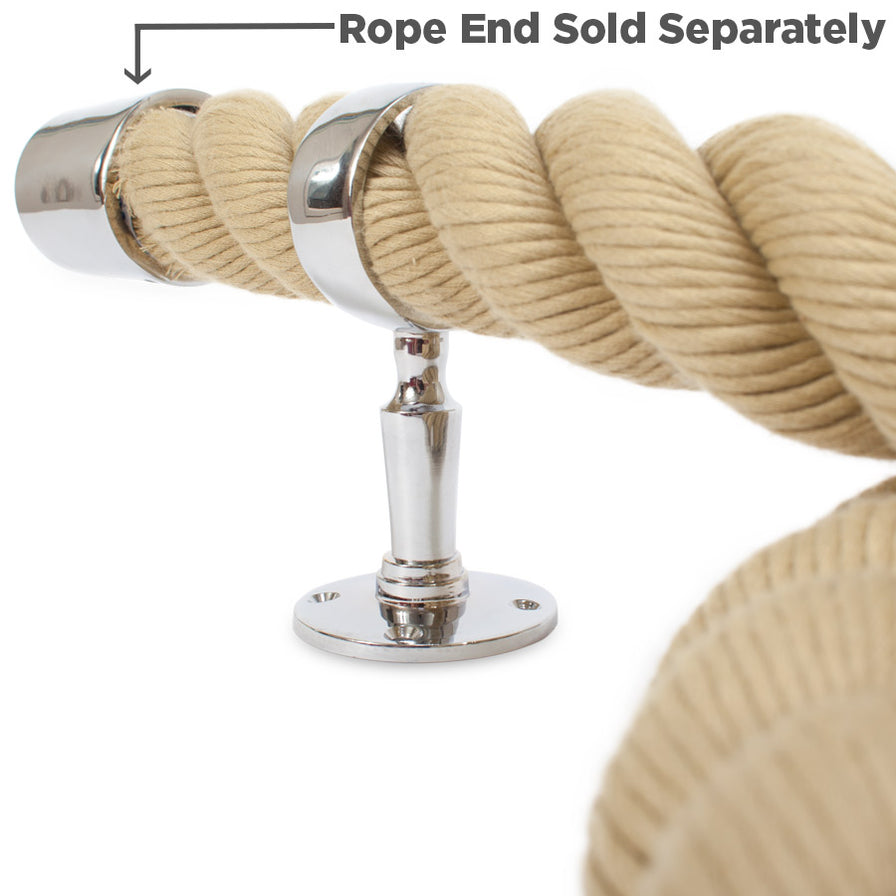 1 1/2" Rope Bracket - Art Deco Chrome — Knot & Rope Supply