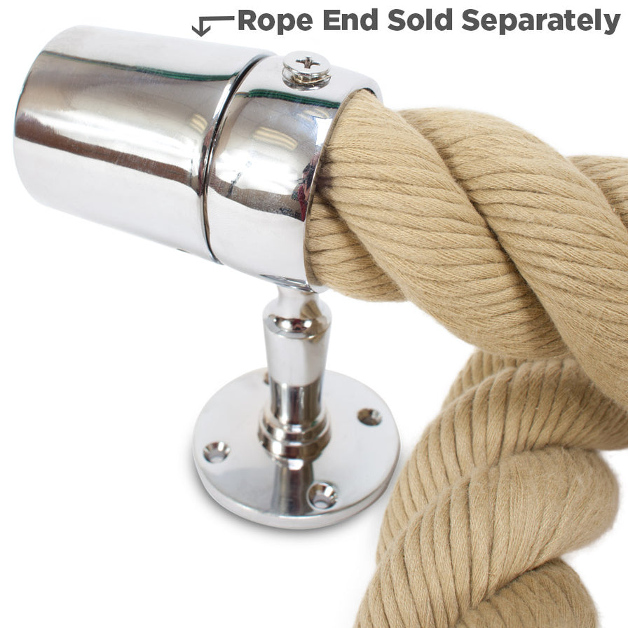 1 1/2" Rope Bracket - Art Deco Chrome — Knot & Rope Supply